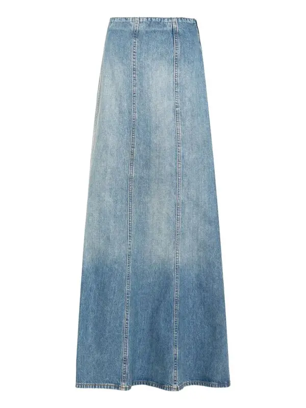 HAIKURE Seamed Denim Midi Skirt - Blue