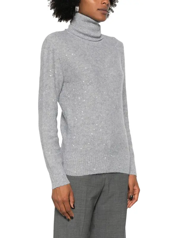 Fabiana Filippi Sequin Embellished Jumper - Grey