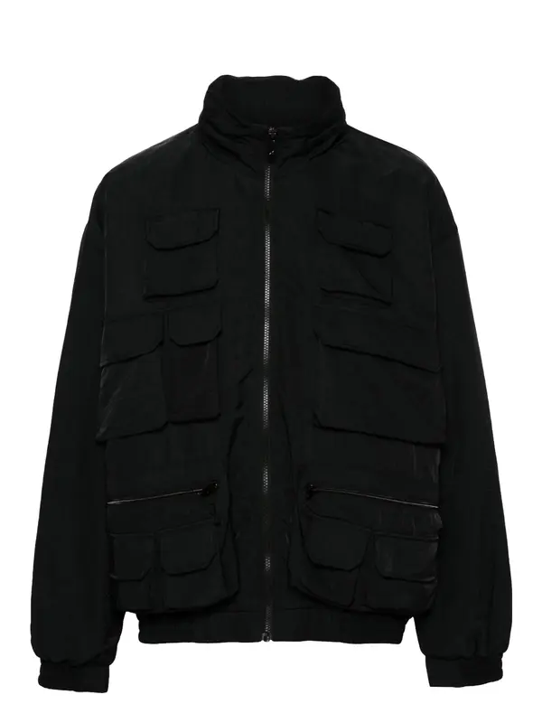 GOLDEN GOOSE Hooded Cargo Windbreaker - Black