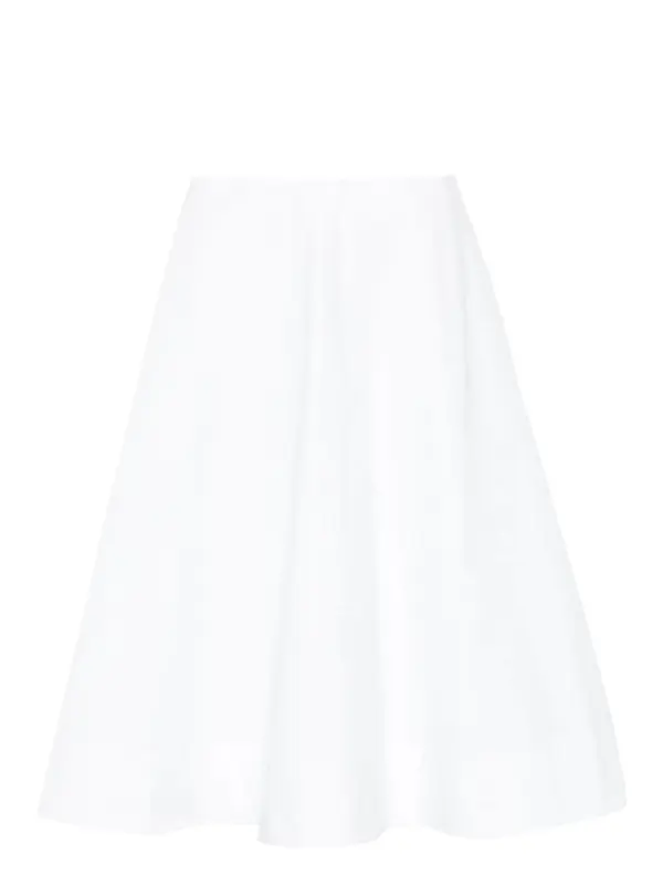 Khaite A-line Poplin Skirt - White