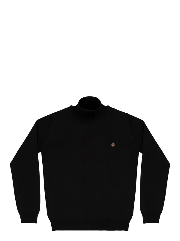 PELO FOUNDATION Yorkshire Roll Neck Jumper - Black