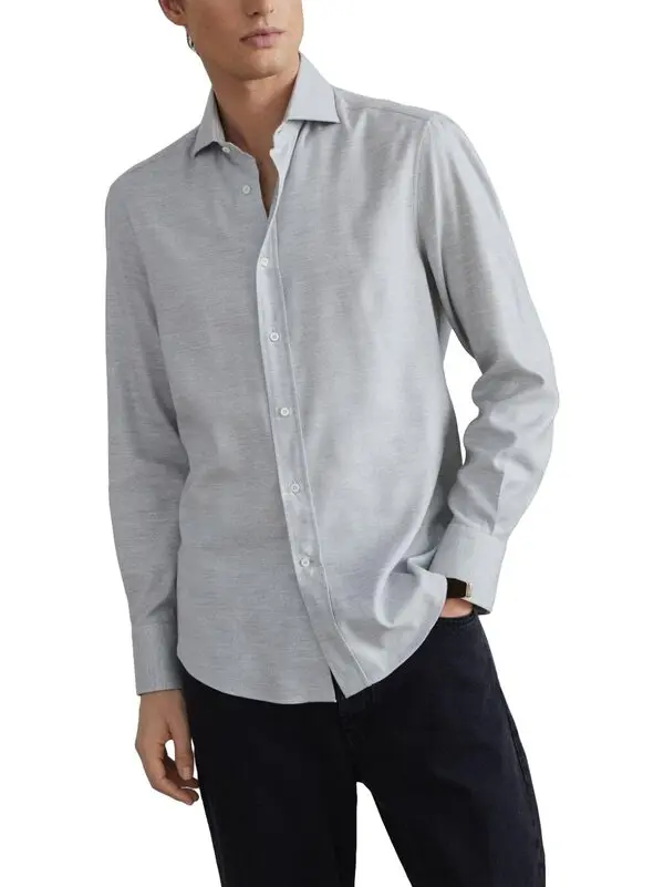 Brunello Cucinelli Plain Long-sleeve Shirt - Grey