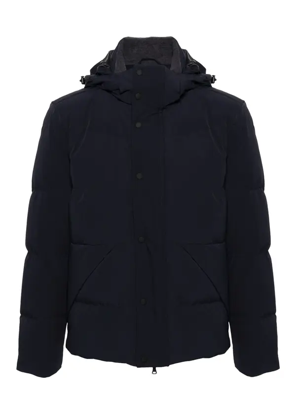 Paul & Shark Hooded Puffer Jacket - Blue
