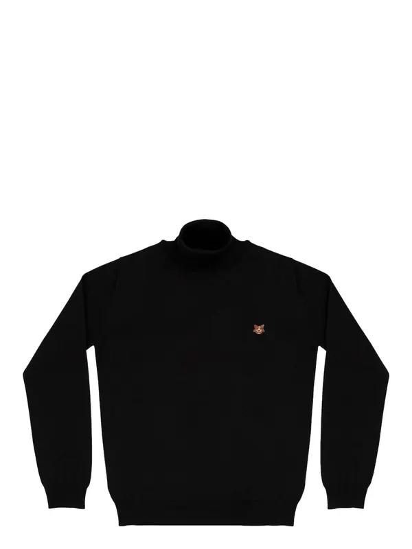 PELO FOUNDATION Mongrel Patch Roll Neck Jumper - Black