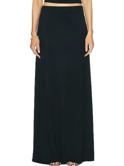 LESET Julien High Waist Maxi Skirt - Black