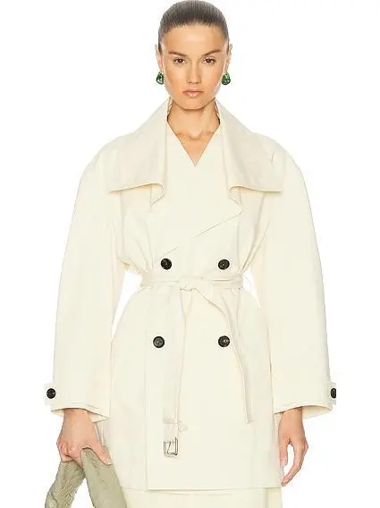Bottega Veneta Cotton Trench Coat - Cloud