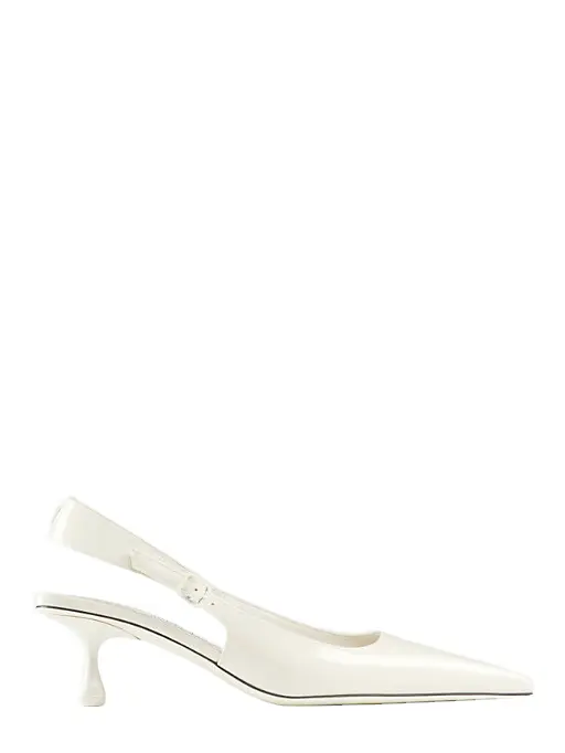 JIMMY CHOO - Amel Pointed-Toe Slingback Heeled Courts