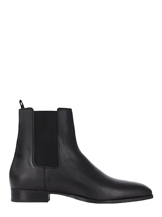 The Kooples Almond-toe Leather Chelsea Boots - Black