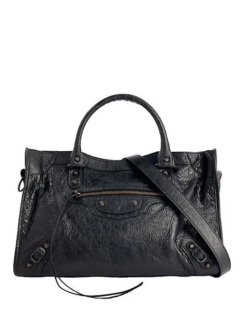 Balenciaga Le City Leather Top-handle Bag - Black