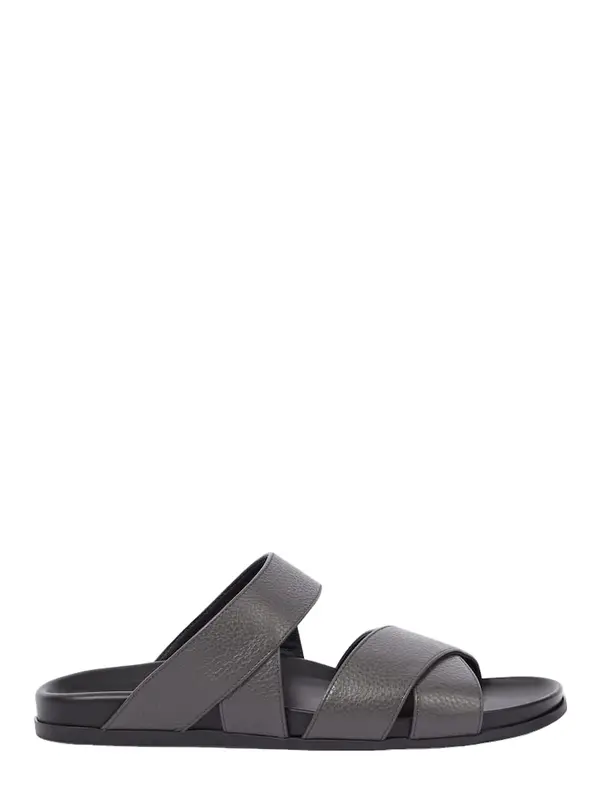 Manolo Blahnik Inezmu Leather Sandals - Grey