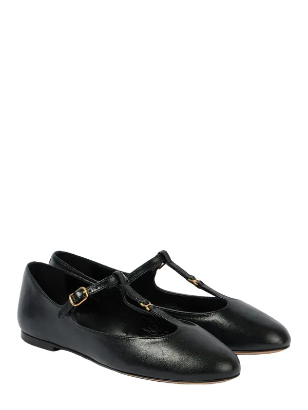Chloé Marcie Leather Flats - Black