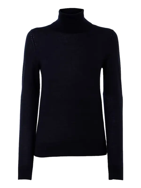 Loro Piana Neo Piuma Cashmere Turtleneck Top - Blue