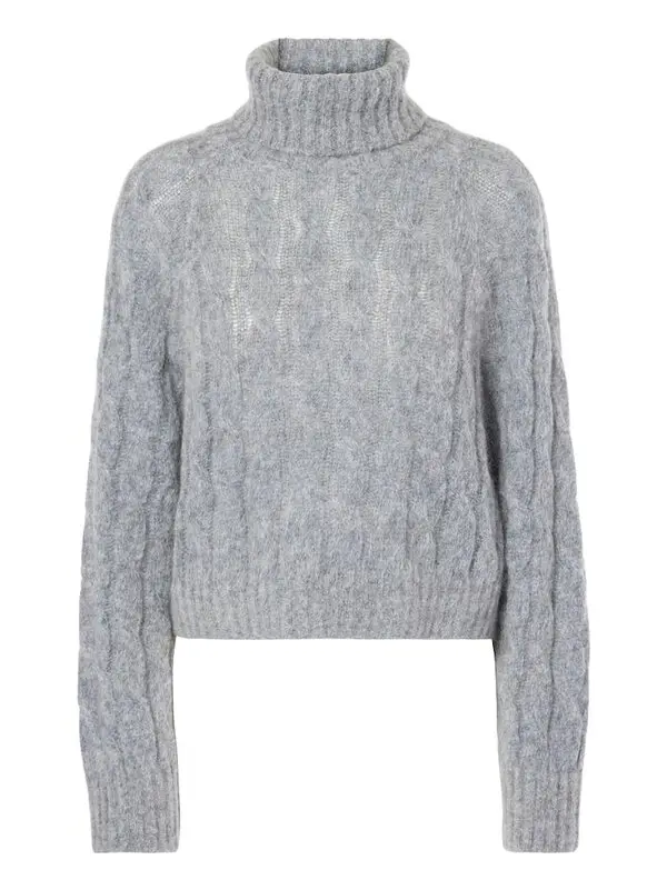 Brunello Cucinelli Wool And Mohair Turtleneck Sweater - Blue