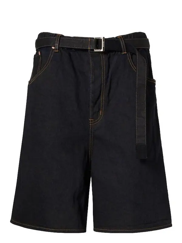 Sacai Denim Bermuda Shorts - Blue