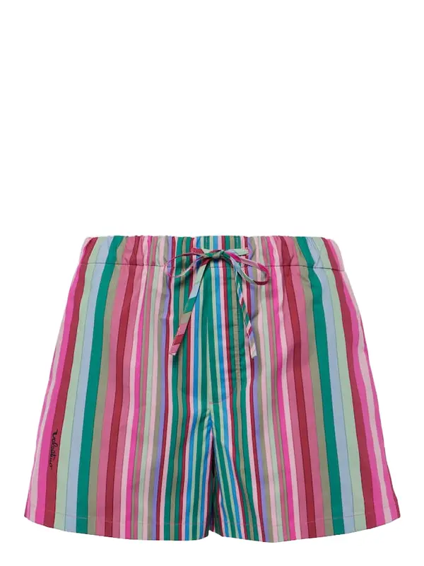 Valentino Garavani Striped Cotton Poplin Shorts - Multicoloured