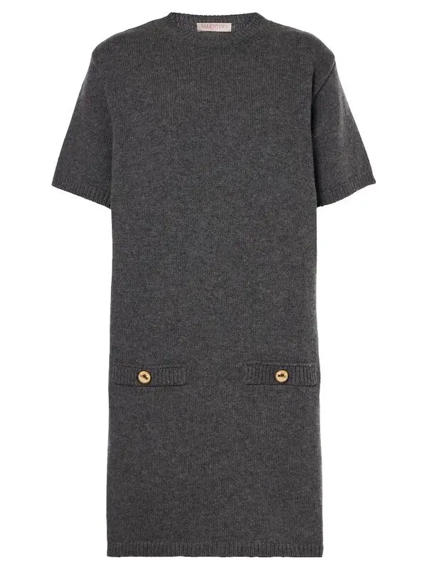 Valentino Garavani Virgin Wool Sweater Dress - Grey