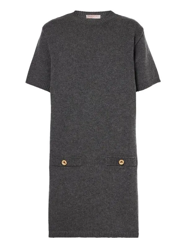 Valentino Garavani Virgin Wool Sweater Dress - Grey