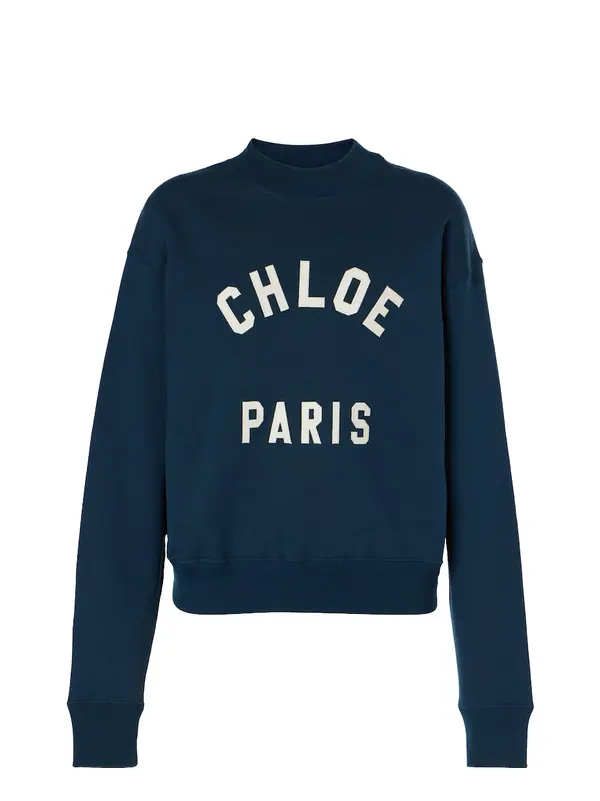 Chloé Logo Fleece Sweatshirt - Blue