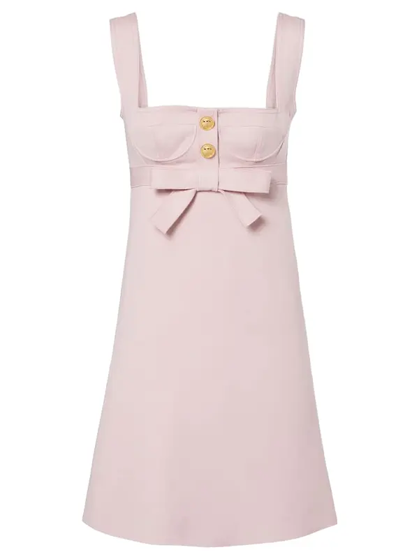 Giambattista Valli Bow-detail Crêpe Minidress - Pink