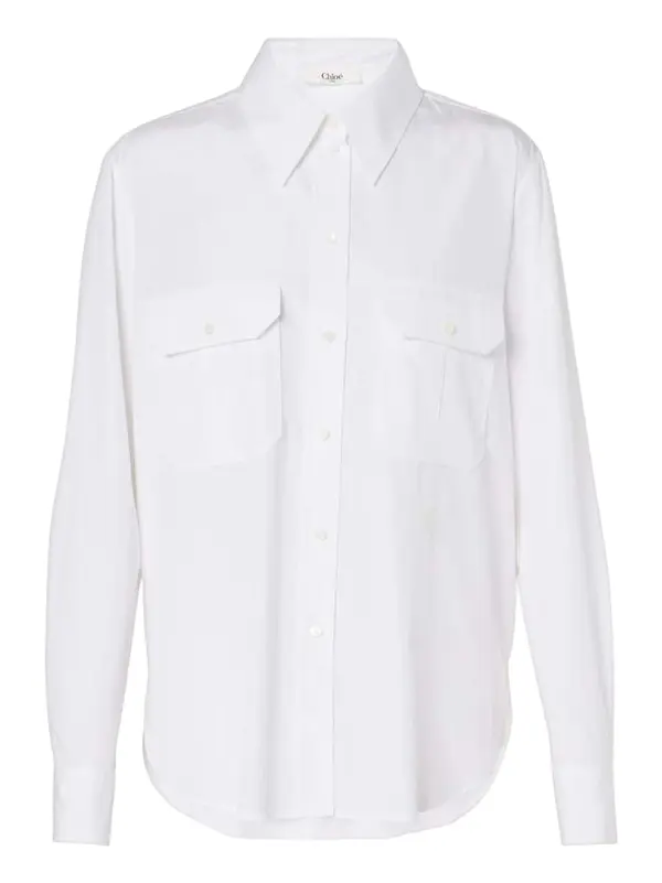 Chloé Cotton Poplin Shirt - White