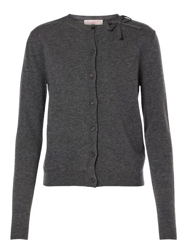Valentino Garavani Virgin Wool Cardigan - Grey