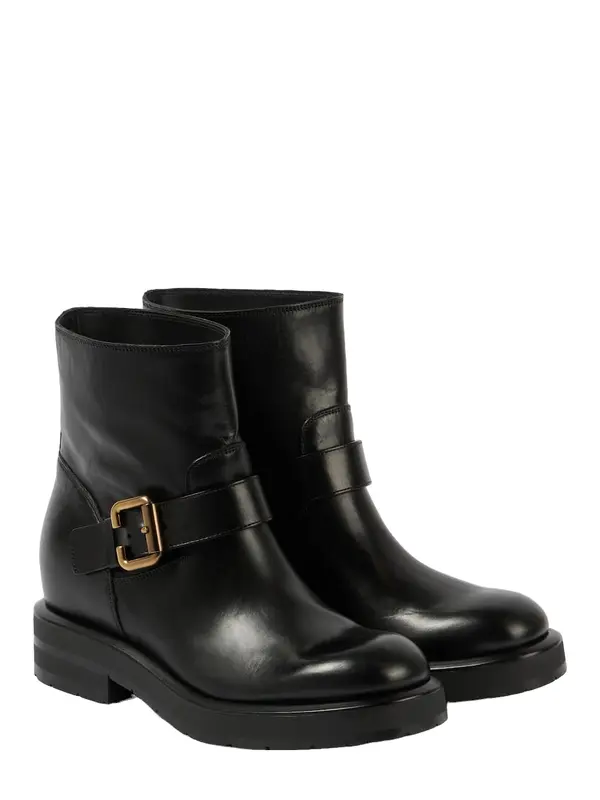 Chloé Coddington Leather Ankle Boots - Black
