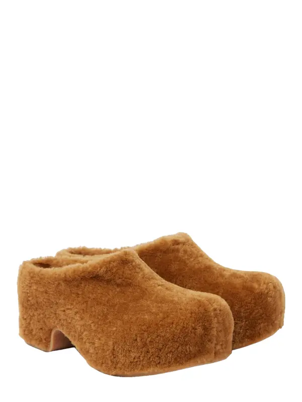 Dries Van Noten Platform Clogs - Brown