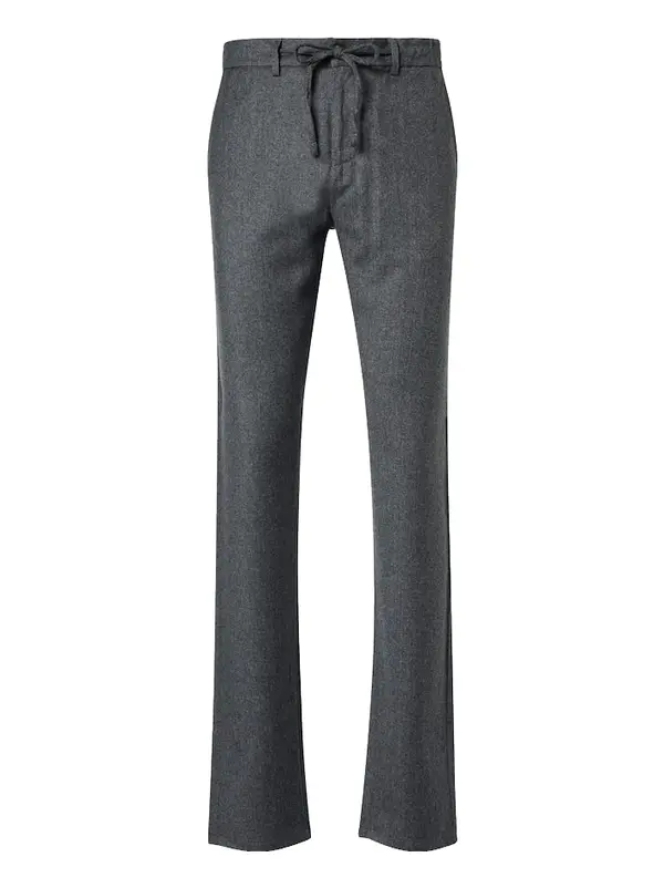 Canali Wool Straight Pants - Grey