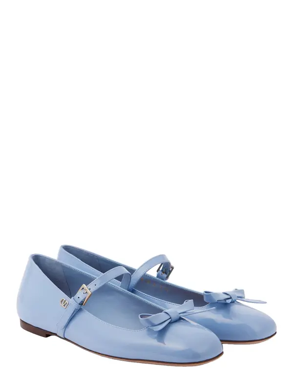 Valentino Garavani Romance Bow Mary Jane Flats - Blue