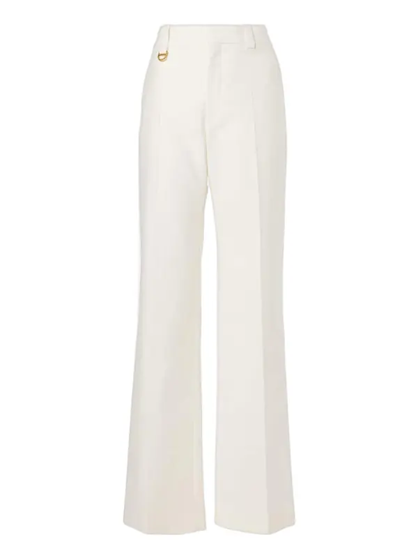 Chloé High-rise Straight Leg Trousers - White