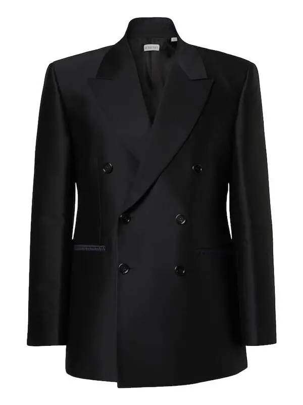 Burberry Wool And Silk Blazer - Black