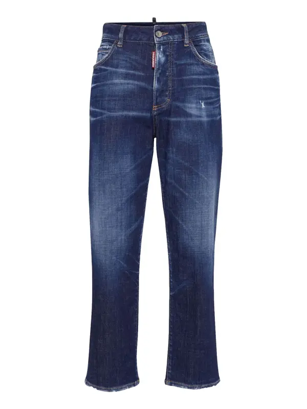 Dsquared2 Faded Straight-leg Jeans - Blue