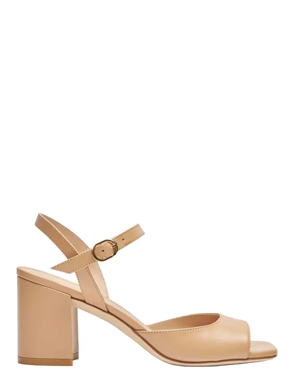 STUART WEITZMAN 75mm Tia Leather Sandals - Neutrals