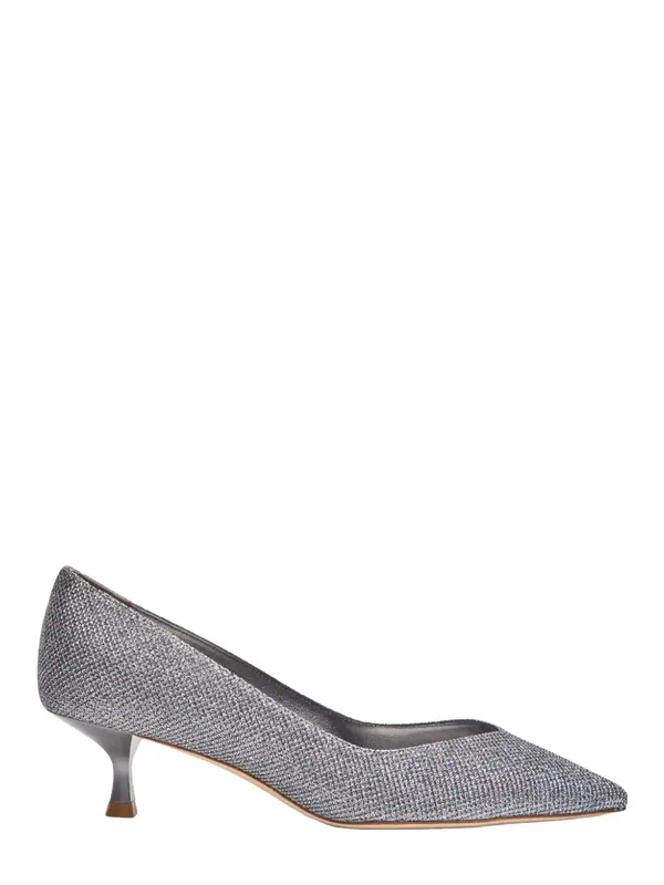 STUART WEITZMAN Eva 35mm Glitter Pumps - Silver