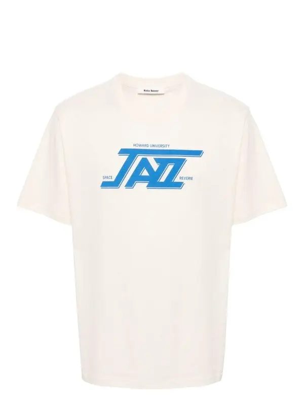 WALES BONNER Jazz-print Cotton T-shirt - White
