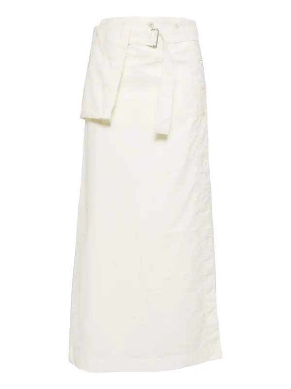 LEMAIRE Belted Wrap Maxi Skirt - White