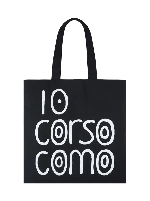 10 CORSO COMO Logo-print Canvas Tote - Black