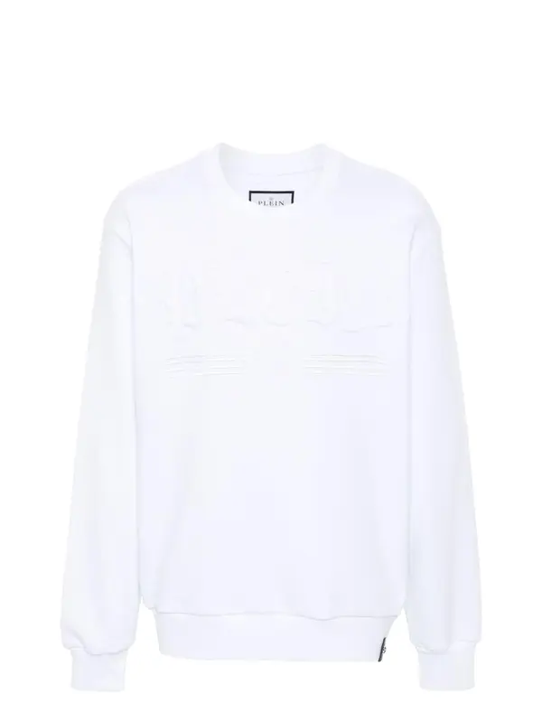 Philipp Plein Gothic Plein Cotton Sweatshirt - White