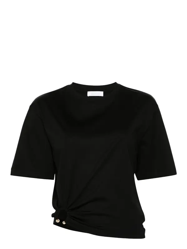 Rabanne Signature Piercing Jersey T-shirt - Black