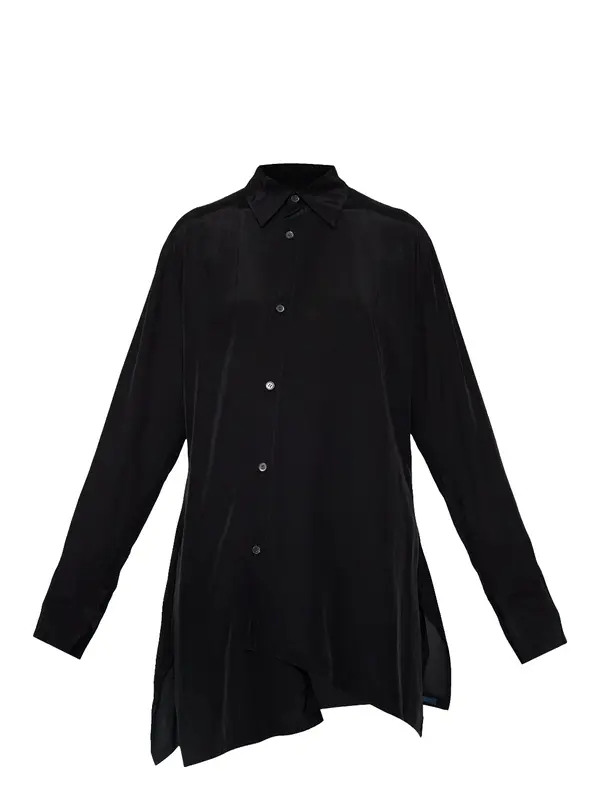 Yohji Yamamoto Asymmetric Blouse - Black