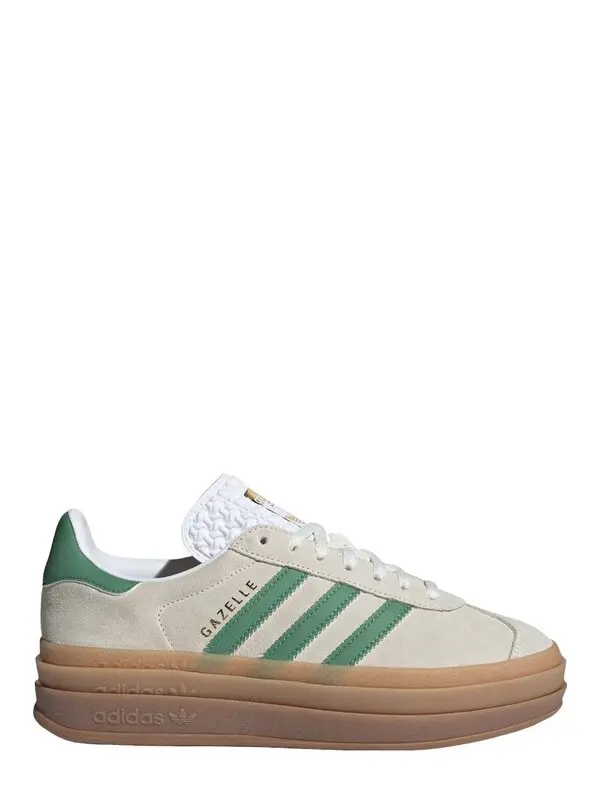 Adidas Gazelle Bold Sneakers - Off White/preloved Green/cloud White