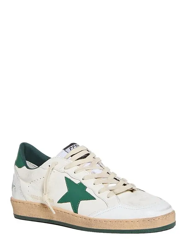Golden Goose Ball Star Low Top Sneakers - White/green