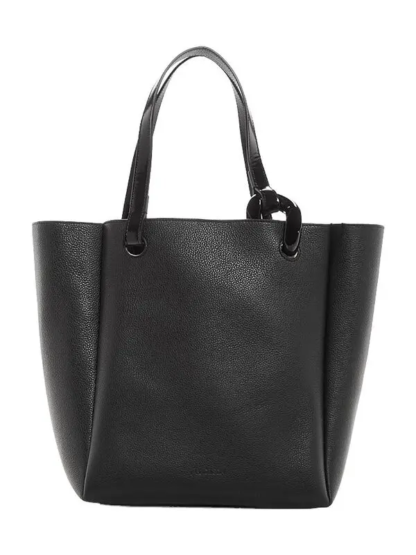 JW Anderson Corner Chain Leather Tote - Black
