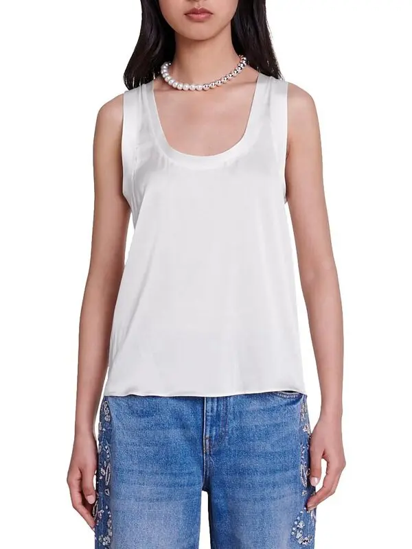 Maje Lourma Sleeveless Top - White
