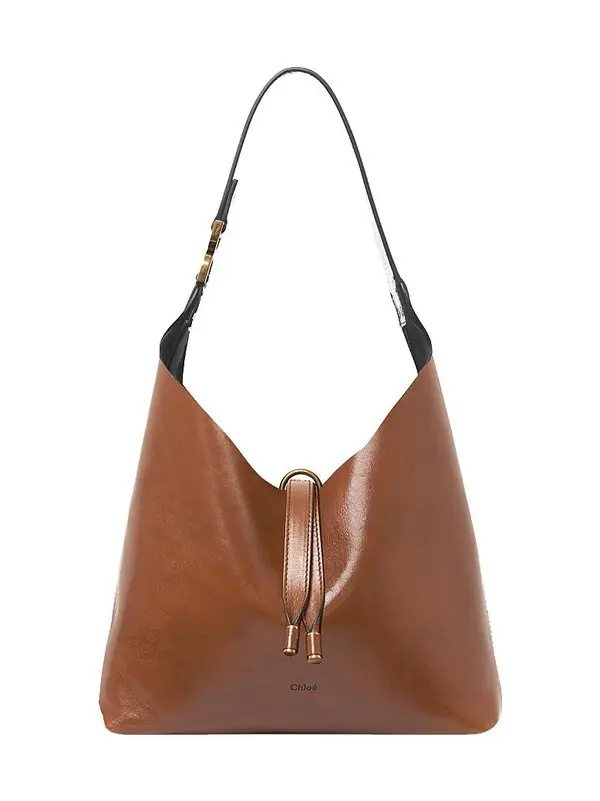 Chloé Marcie Small Leather Hobo Bag - Clay Brown