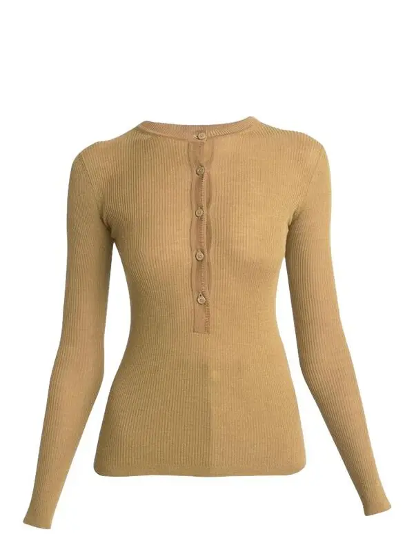 Chloé - Superfine Knit Wool Henley Top