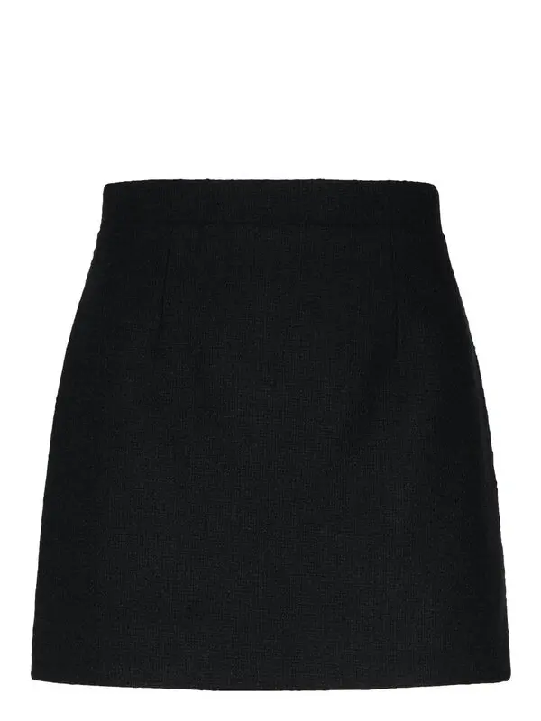 Patou Virgin Wool Blend Miniskirt - Black