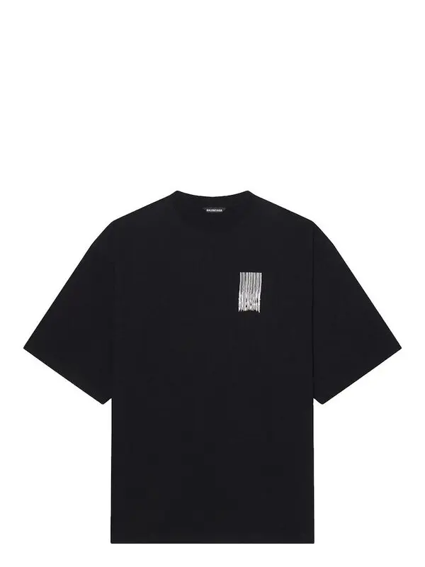 Balenciaga Wide Fit Barcode T-shirt - Black