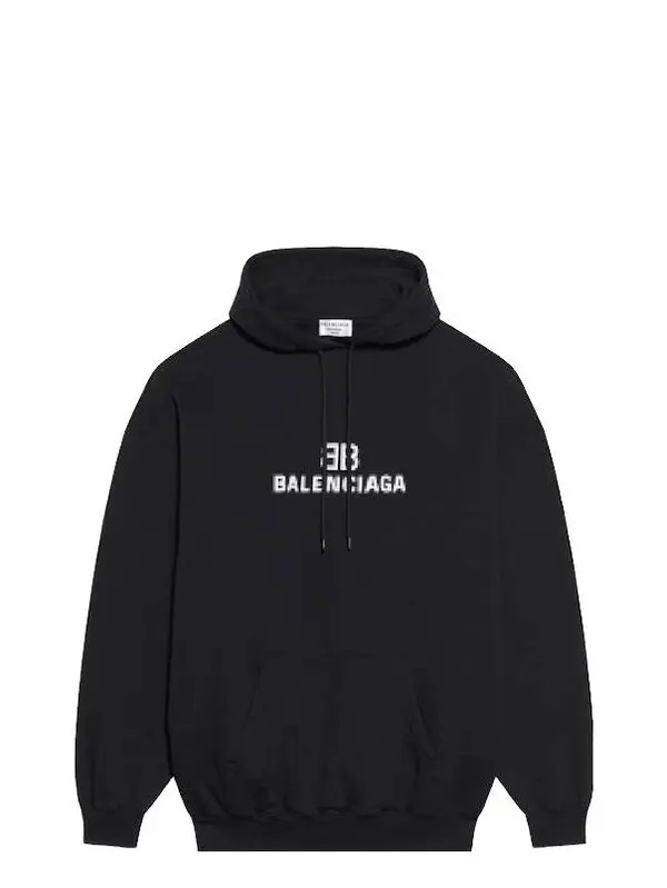Balenciaga Bb Pixel Medium Fit Hoodie - Black