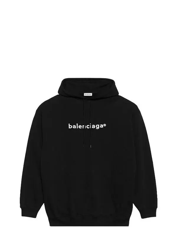 Balenciaga Copyright Medium Fit Hoodie - Black